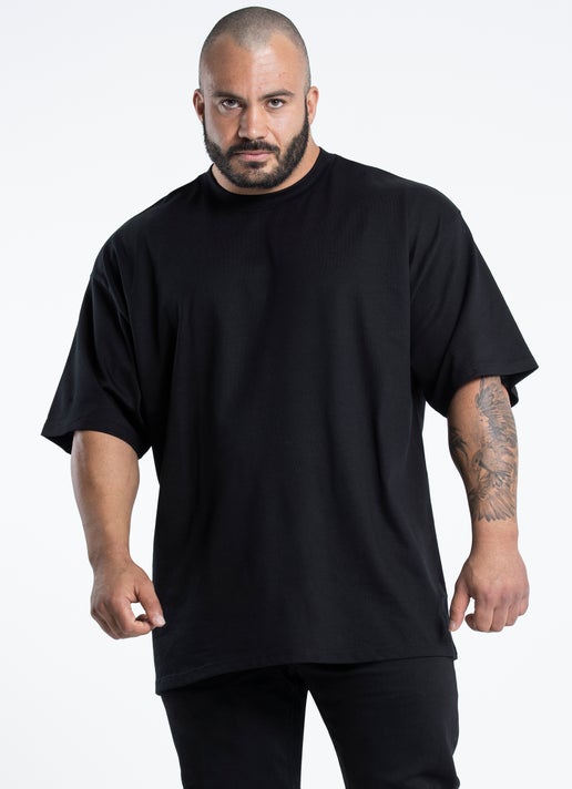 As Colour Heavy Tee - Big & Tall in Black | Red Rat