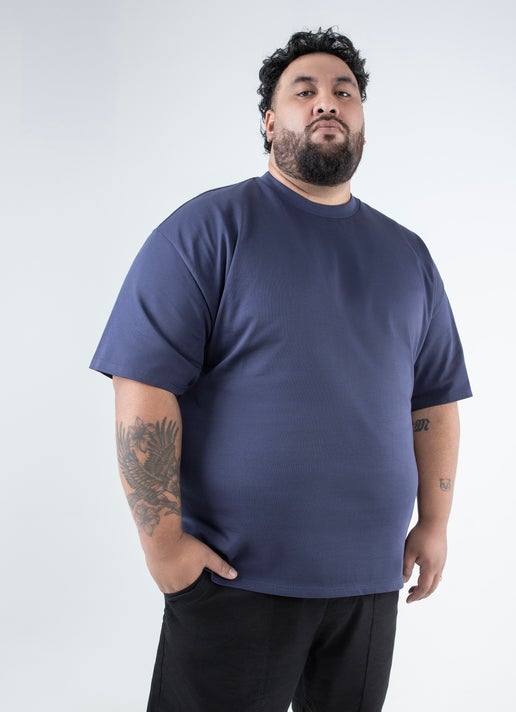 As Colour Heavy Tee - Big & Tall in Blue | Red Rat
