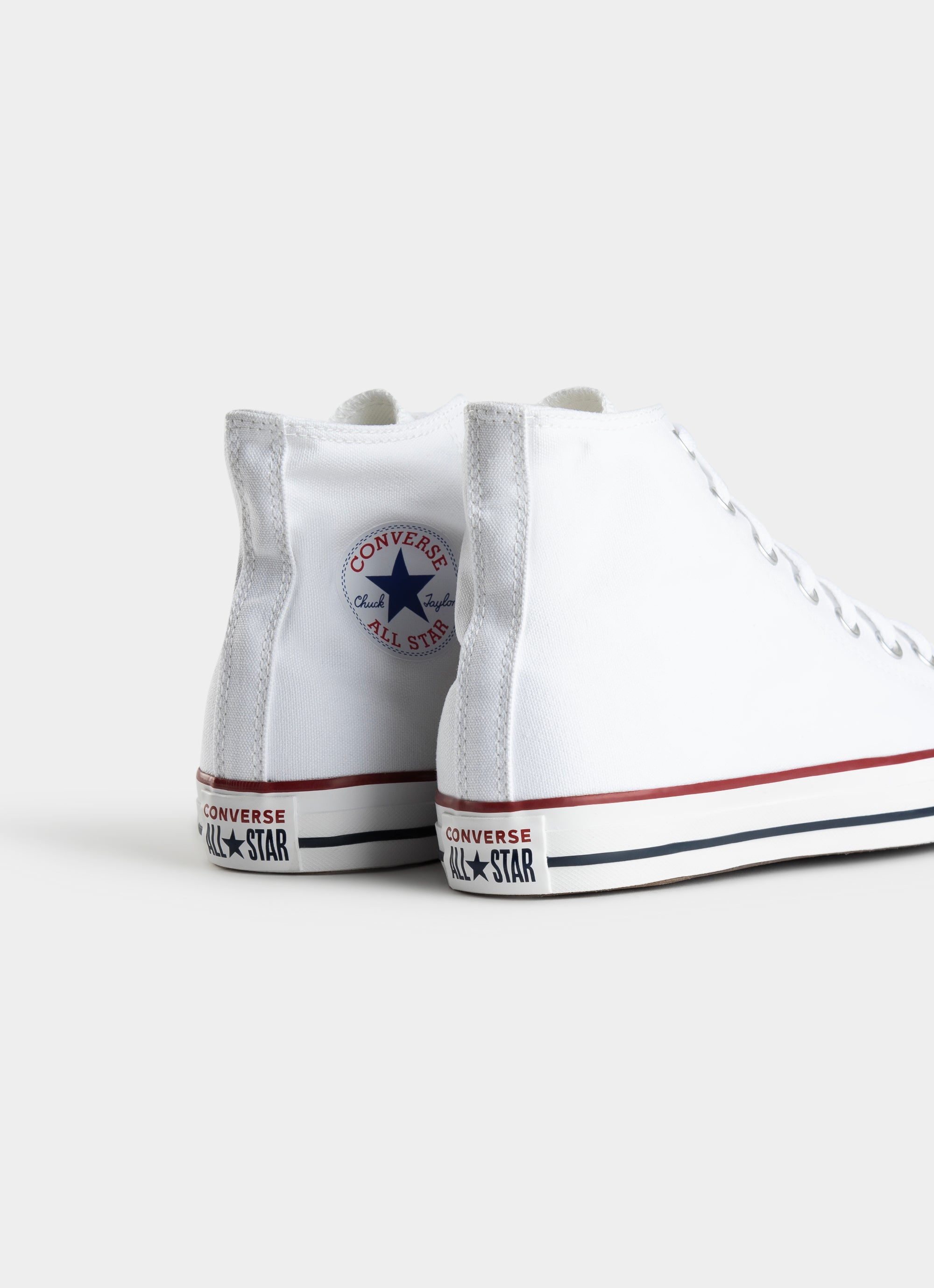 White Converse High Tops Back