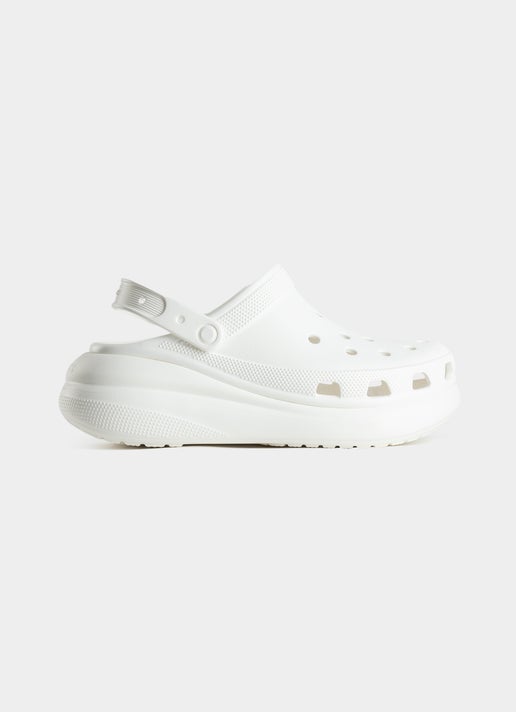 Crocs Classic Crush Clog - Unisex in White | Red Rat