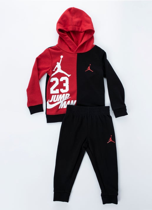 Jordan Elevated Classics Ft Set - Kids in Black | Red Rat