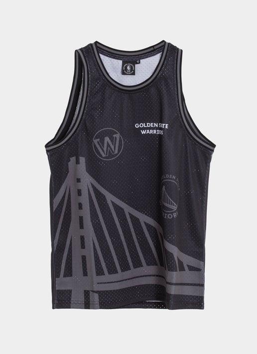 Nba Essentials Golden State Warriors Wallace Mesh Tank - Youth in Black ...