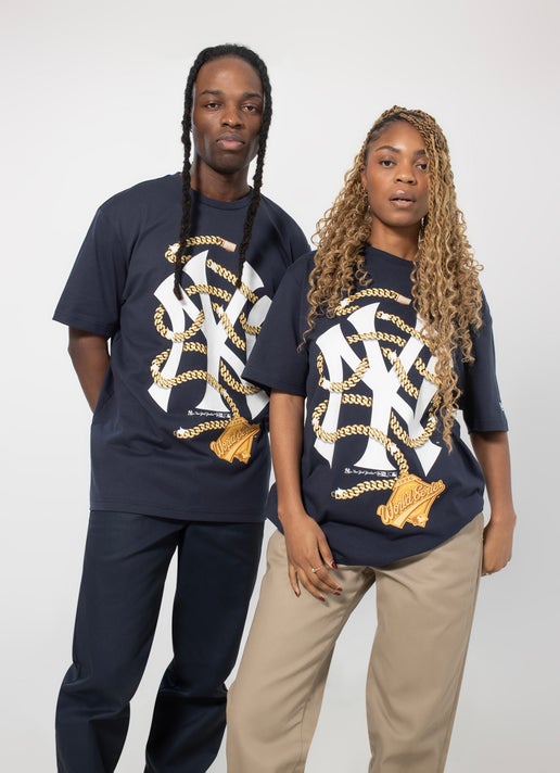 New Era Mlb New York Yankees Chain Oversized Tee in Blue | Red Rat