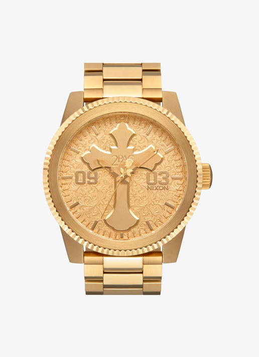 Nixon Tupac Corporal Watch in Gold | Red Rat