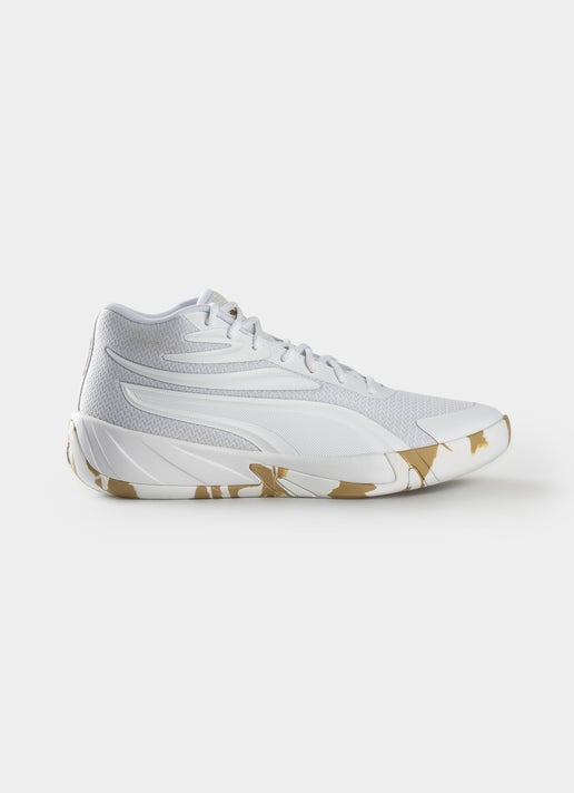 Puma Court Pro Marble Shoes in White | Red Rat