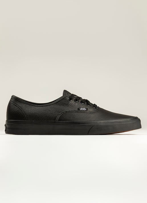 Vans Authentic 'leather' Shoe in Black | Red Rat