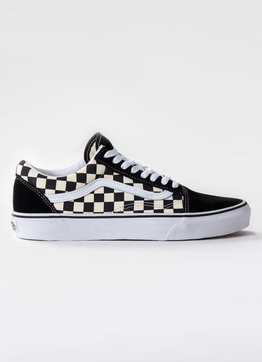Vans Old Skool Primary Check Shoes in Black | Red Rat
