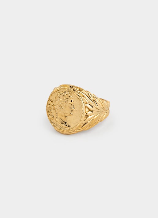 Vendetta Caesar Sovereign Ring - 18k Gold Plated in Gold | Red Rat