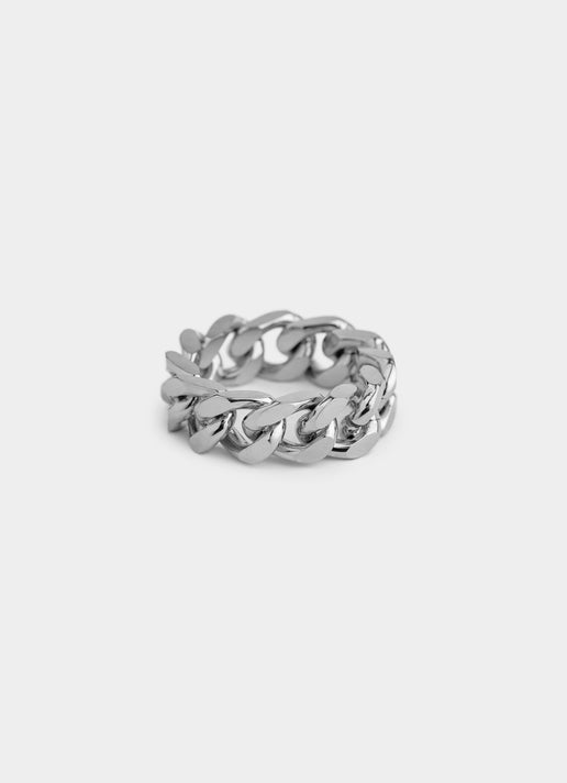 Vendetta Cuban Chain Ring - Stainless Steel in Silver | Red Rat