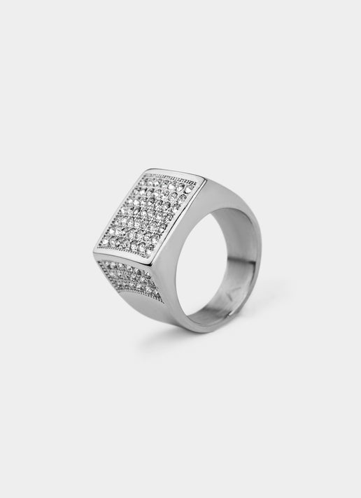 Vendetta Empire Block Ring - Stainless Steel in Silver | Red Rat