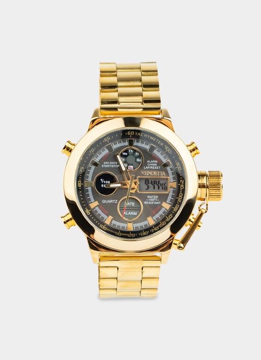 Vendetta Enforcer Watch - Gold in Gold | Red Rat
