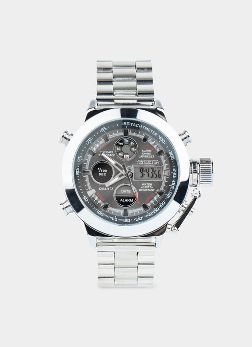 Vendetta Enforcer Watch - Silver/black in Silver | Red Rat