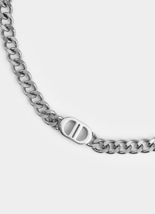 Vendetta Mono Necklace - Stainless Steel in Silver | Red Rat