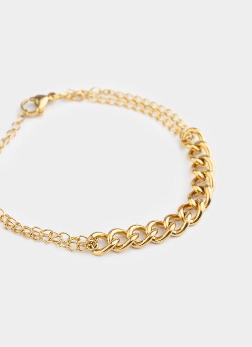 Vendetta Multi Chain Bracelet - 18k Gold Plated in Gold | Red Rat