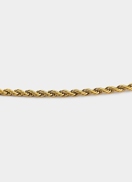 Vendetta Rope Chain 2mm - 18k Gold Plated in Gold | Red Rat
