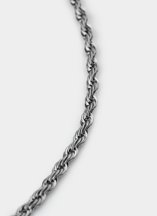 Vendetta Rope Chain 5mm - Stainless Steel in Silver | Red Rat